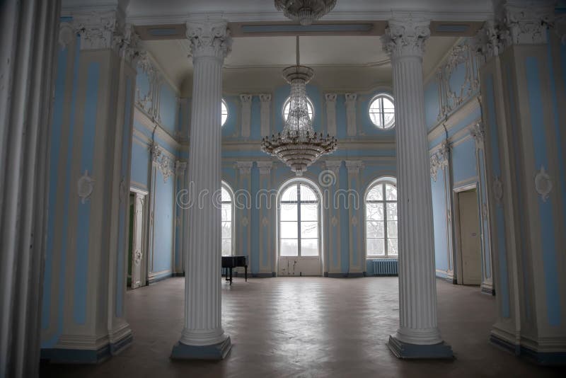 A Beautiful Hall with Columns. Stock Photo - Image of building ...