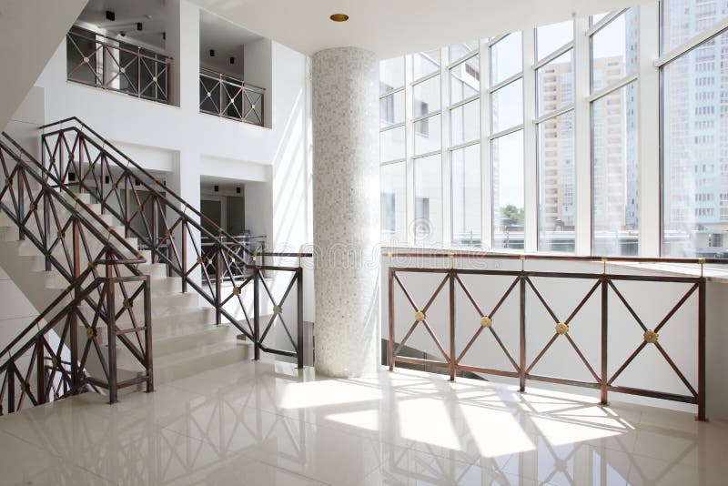 Beautiful hall with stair stock photo. Image of living - 33652246