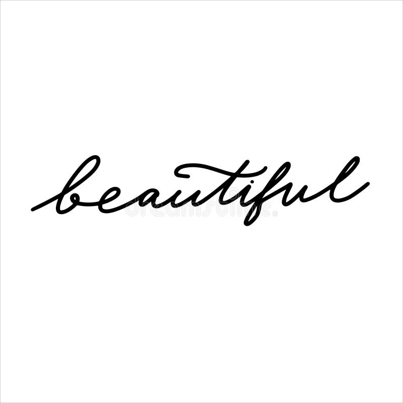 Beautiful Hand Calligraphy Vector Typography Illustration for Print ...