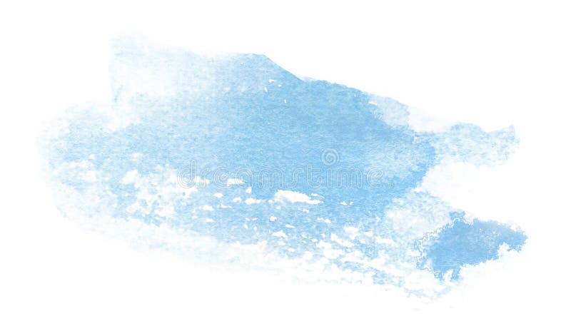 Beautiful Hand Drawn Abstract Watercolor Light Blue Stain Mark ...