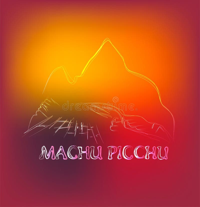 Outline Machu Picchu Vector Icon. Isolated Black Simple Line Element ...