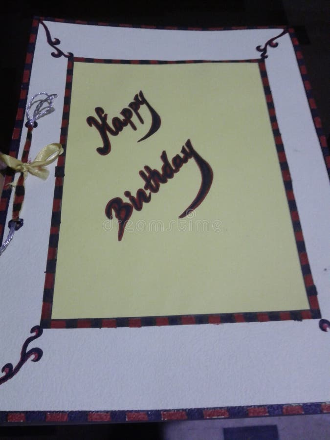 Beautiful Hand Made Invitation Card Stock Photo - Image of card, making ...