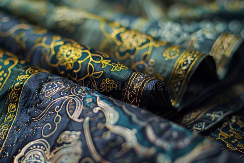 Beautiful Hand-Painted Batik for Hari Raya Stock Illustration ...