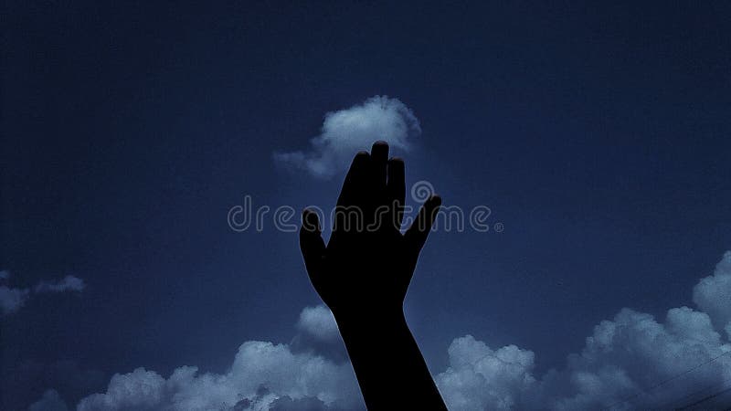 Beautiful Hand Shot with Cloud Stock Photo - Image of photograph ...