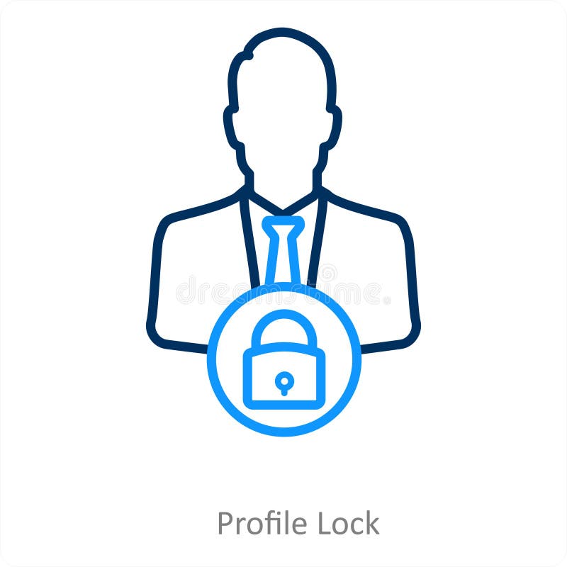 Profile lock stock vector. Illustration of design, concept - 265729569
