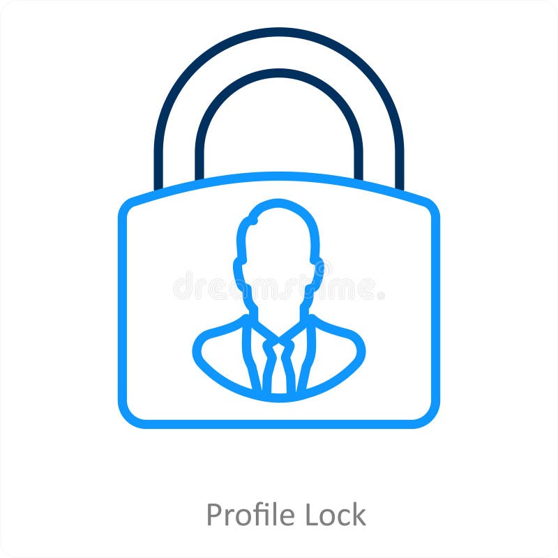 Profile lock stock vector. Illustration of lock, icon - 265729595
