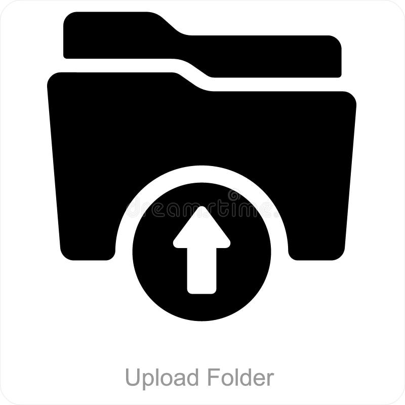 Upload Folder stock vector. Illustration of archive - 265655425