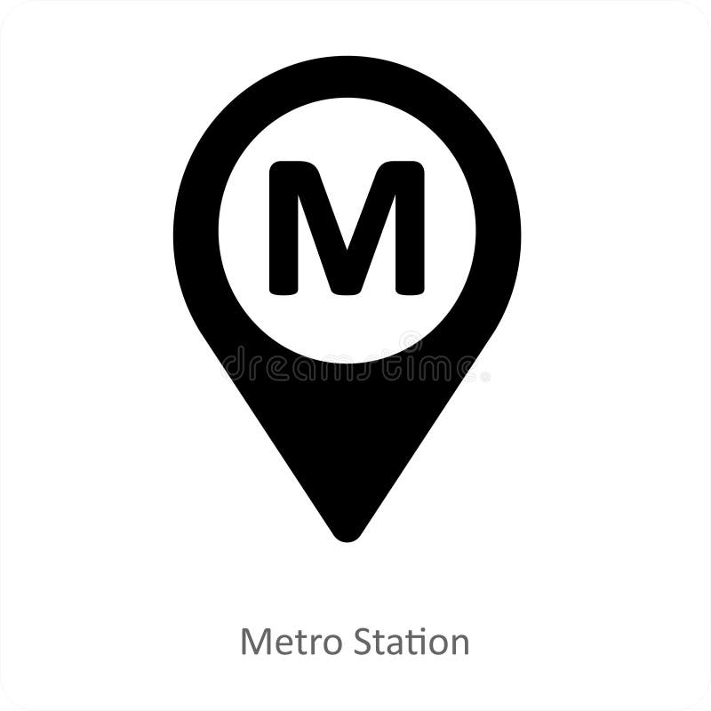 Metro Station stock vector. Illustration of train, icon - 265492868