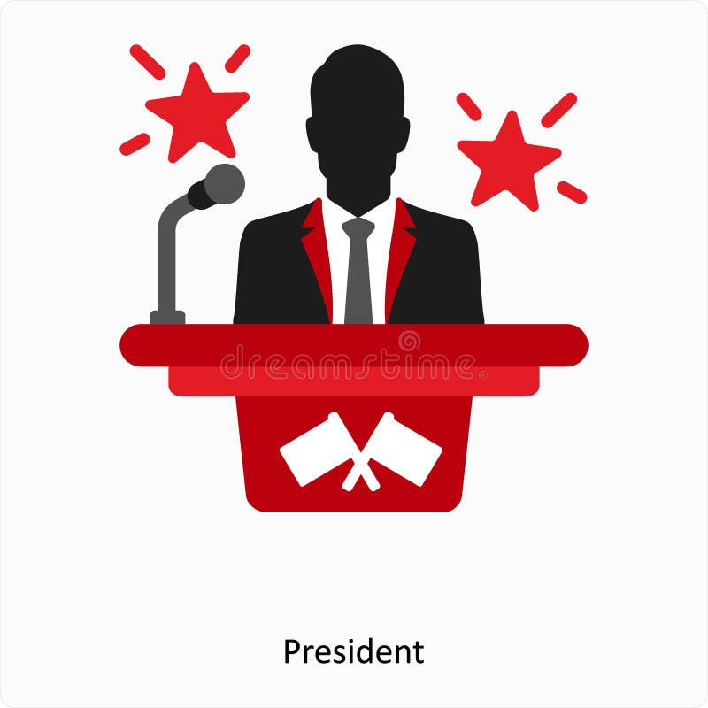 President stock vector. Illustration of politician, speech - 266387809