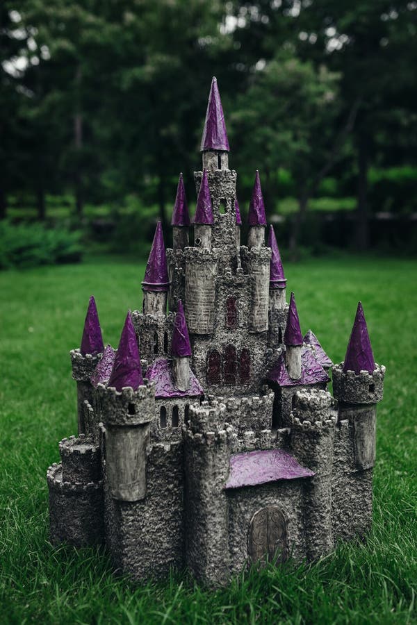 Handmade Toy Castle Building Made with Toothpicks and Plasticine Balls ...