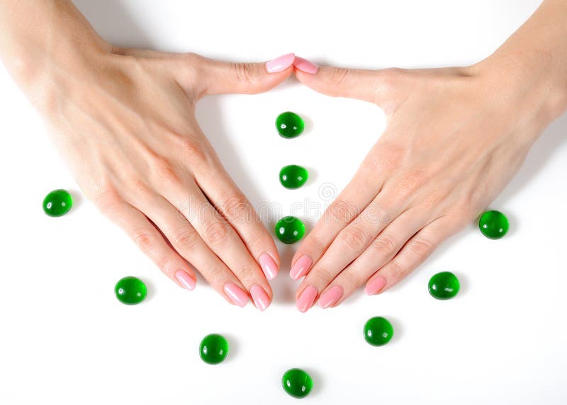 Beautiful Hands with Perfect Manicure Stock Photo - Image of bullet ...