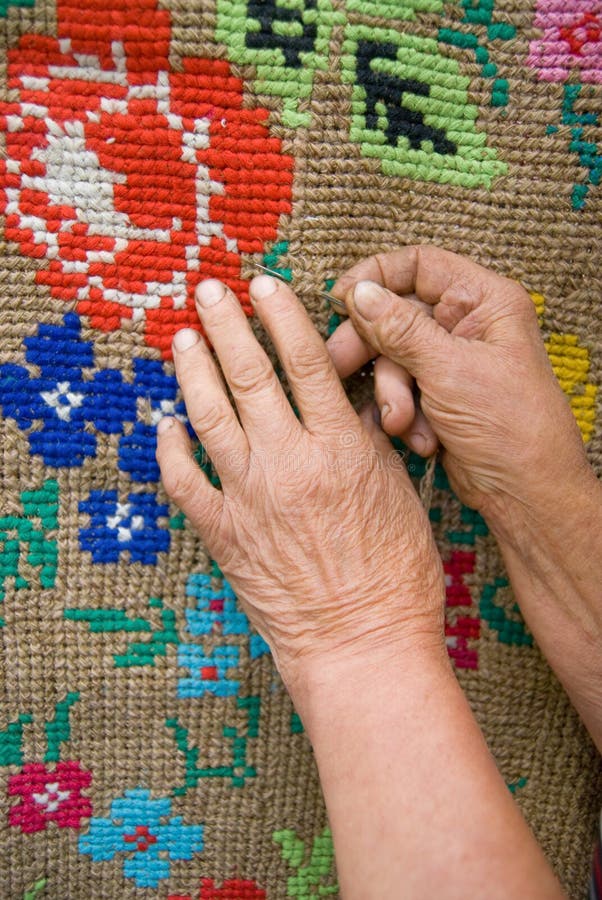 Beautiful handwork stock image. Image of embroideress - 11120729
