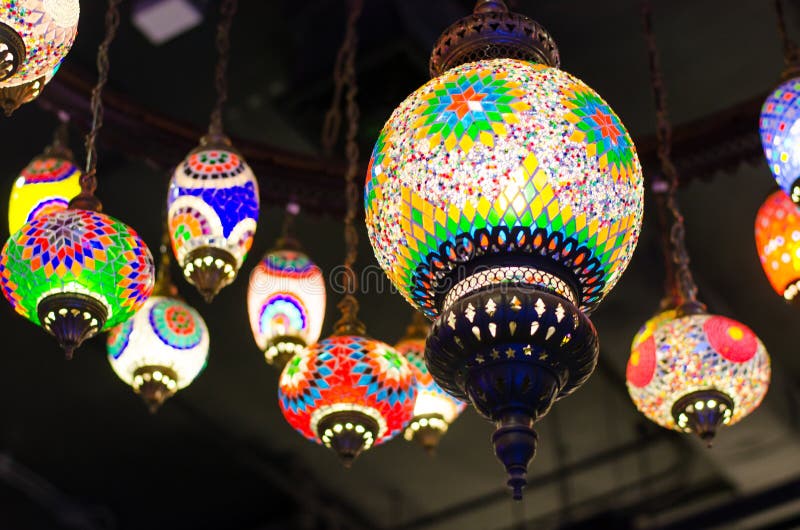 Beautiful Hanging Lanterns stock photo. Image of mosaic - 45508750
