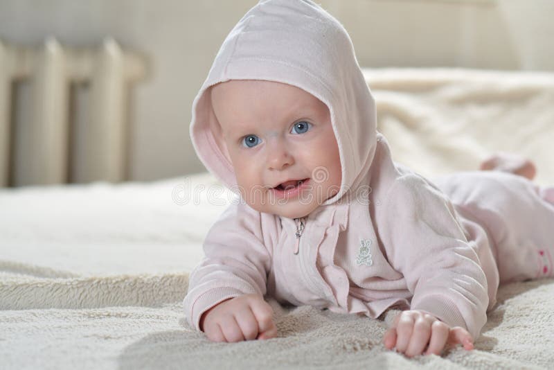 Beautiful Happy Baby after Bath Look at the Camera Stock Photo - Image ...