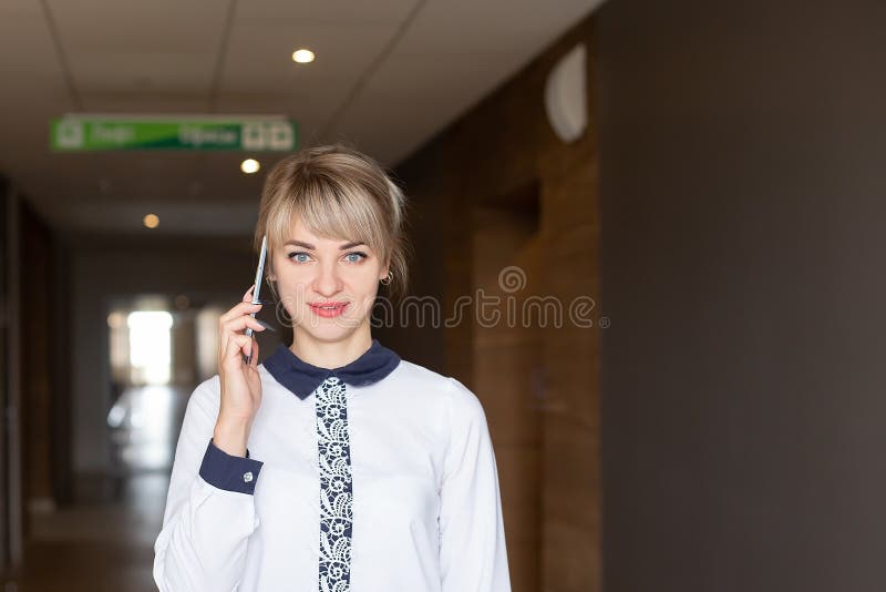 Beautiful Happy Blonde Talking on the Phone Stock Image - Image of ...