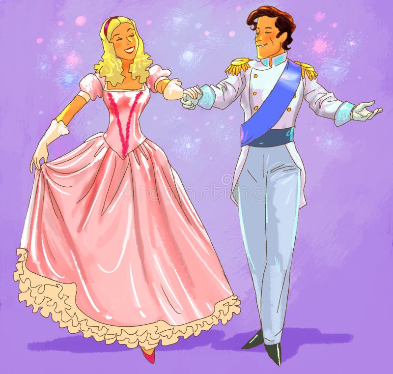 Prince And Princess In Love Dancing
