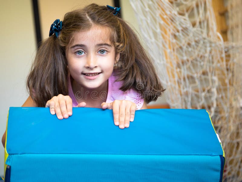 And Happy Little Girl Getting Ready for the School Stock Photo - Image ...