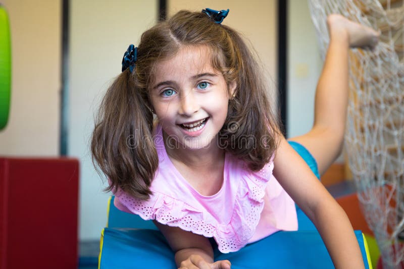 Happy Little Girl Getting Ready for the School Stock Image - Image of ...