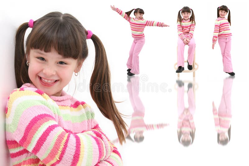 Beautiful Happy Seven Year Old Girl Stock Photo - Image: 109340