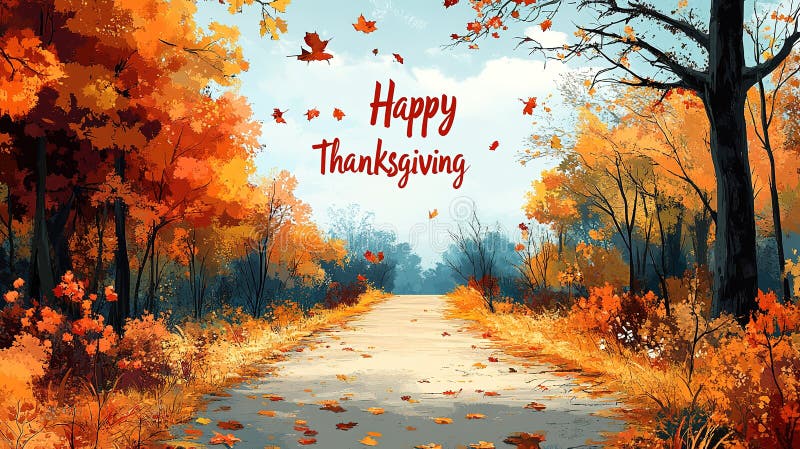 A Beautiful Happy Thanksgiving Card Design Template with Pumpkins and ...