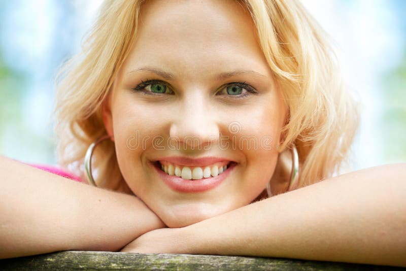 Beautiful Happy Woman Portrait Stock Photo - Image of outside, middle ... Beautiful Happy Woman Portrait Stock Photo - Image of outside, middle ...