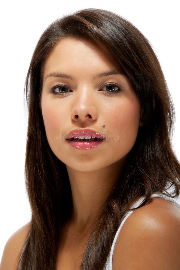 Beautiful Happy Young Female Portrait Stock Image - Image of closeup ...