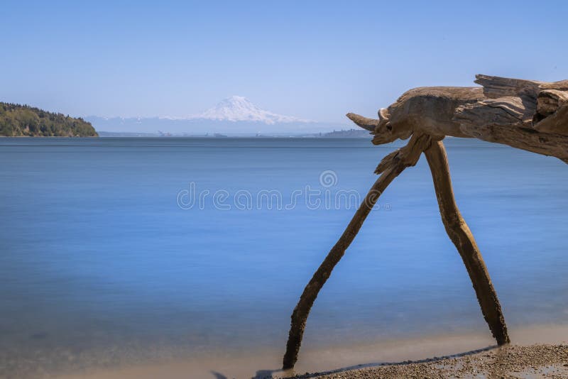 Beautiful Harbor and Beach Scenery of Gig Harbor Town in Summer. Stock ...