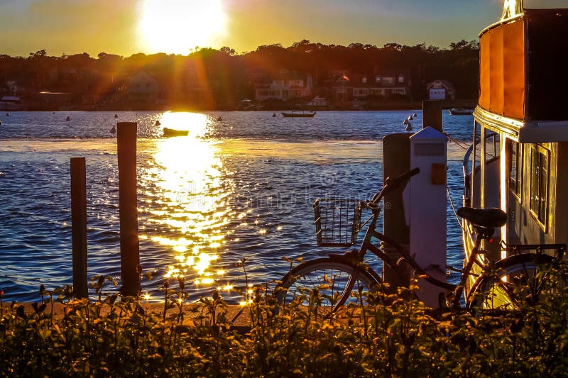 Beautiful Harbor Sunset stock image. Image of summer - 51507007
