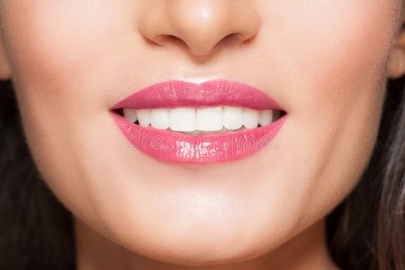 Beautiful healthy teeth stock photo. Image of lipstick - 44919490