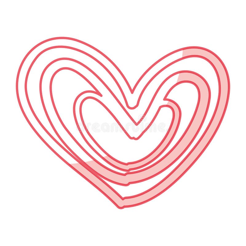 Beautiful Heart Drawing Icon Stock Vector - Illustration of romance ...