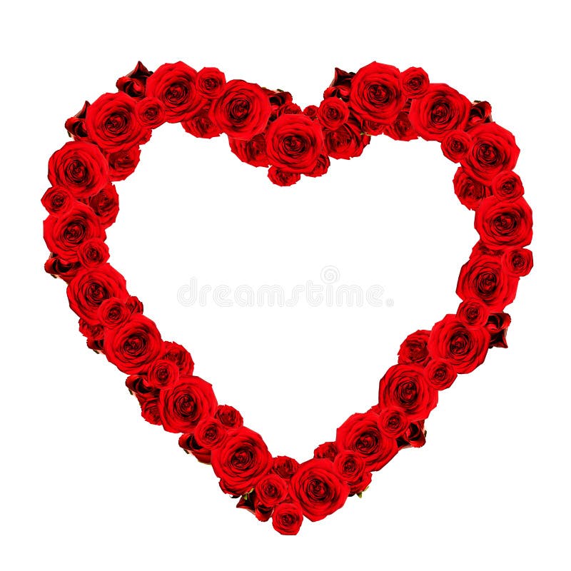 Beautiful Heart Made of Red Roses - Frame Stock Photo - Image of ...