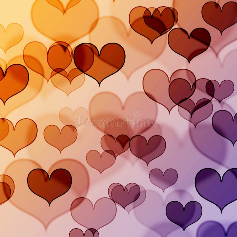 Beautiful Heart Shape Background Stock Illustration - Illustration of ...