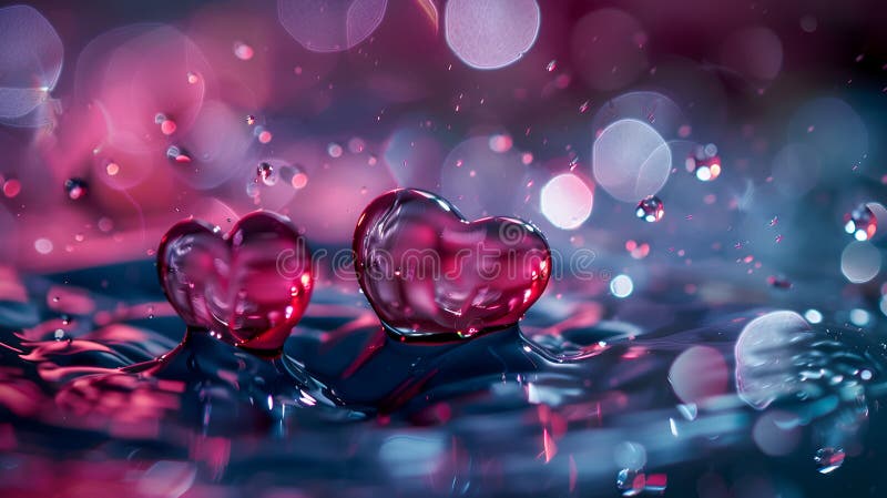 Heart shaped water drops stock illustration. Illustration of design ...