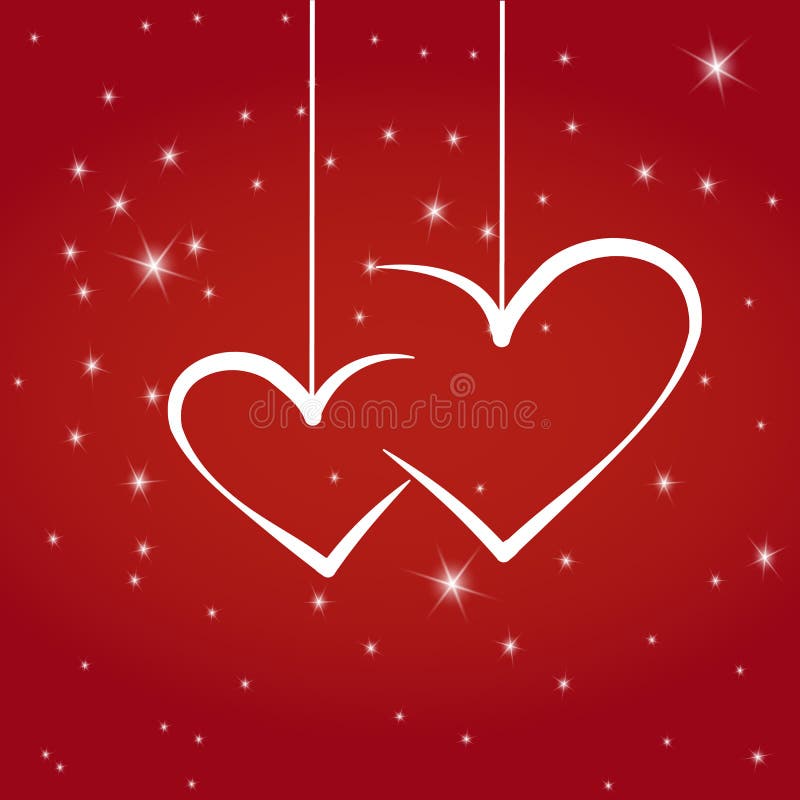 Beautiful Hearts Invitation Template Background Design Greeting Card