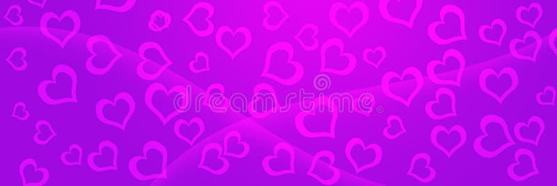 Beautiful Hearts Pattern Header Background Stock Illustration ...