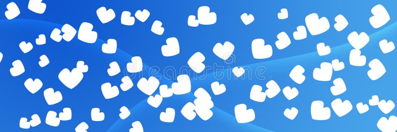 Beautiful Hearts Pattern Header Background Stock Illustration ...