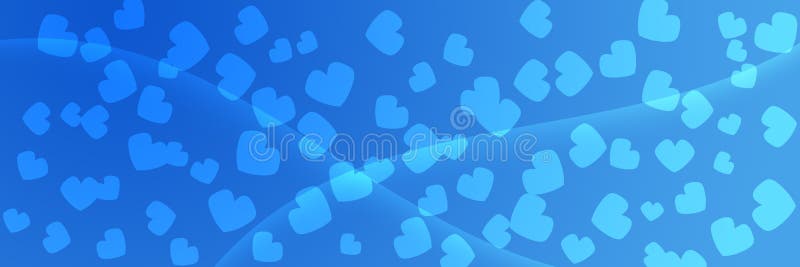 Beautiful Hearts Pattern Header Background Stock Illustration ...