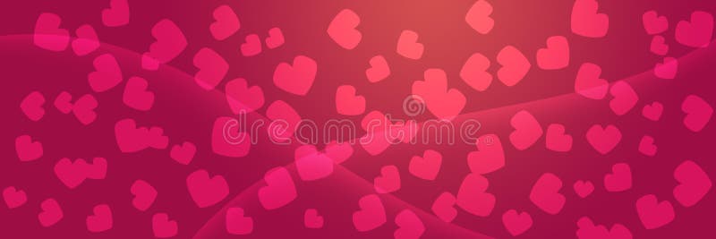 Beautiful Hearts Pattern Header Background Stock Illustration ...