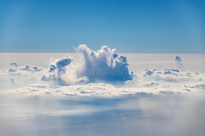 Beautiful Heavenly Bursts of Clouds in Blue Sunny Sky Like Atom Bomb ...