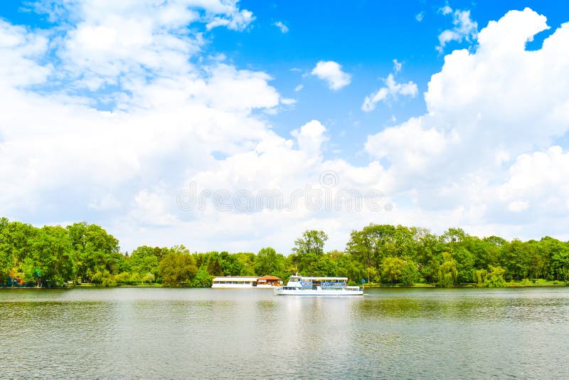 Beautiful Herastrau Park from Bucharest, Romania in a Spring Day Stock ...