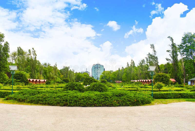 Beautiful Herastrau Park from Bucharest, Romania in a Spring Day Stock ...