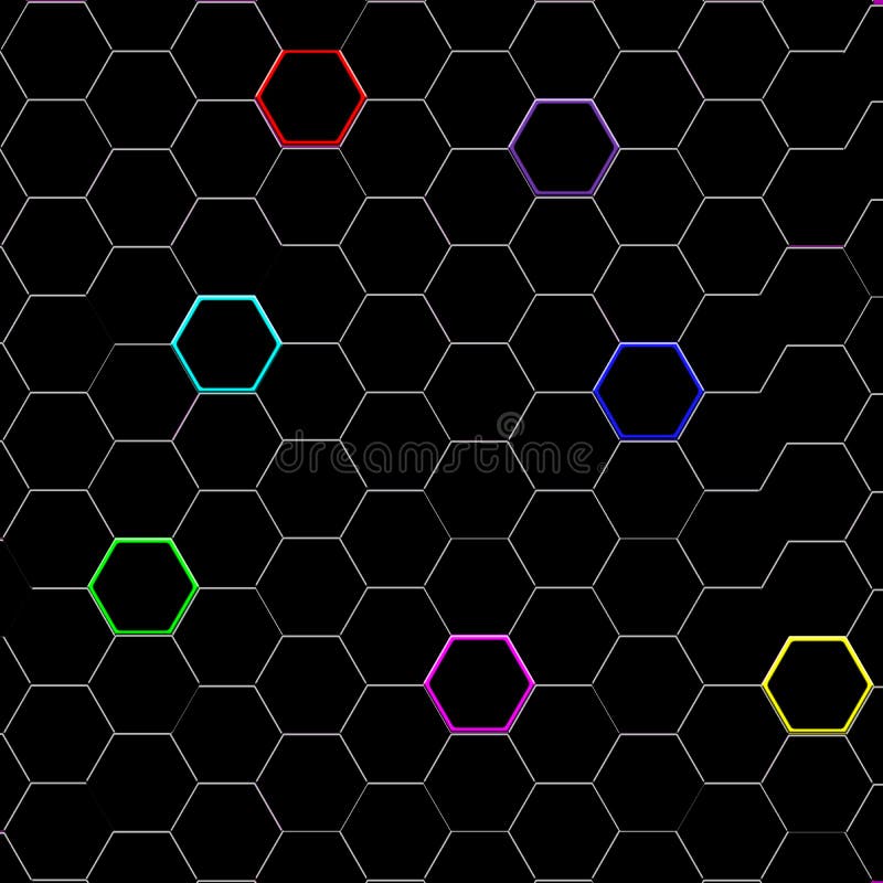 Beautiful Hexagonal Design Pattern Stock Illustration - Illustration of ...