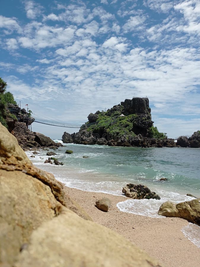 Beautiful hidden beach stock image. Image of cliff, cove - 222389913