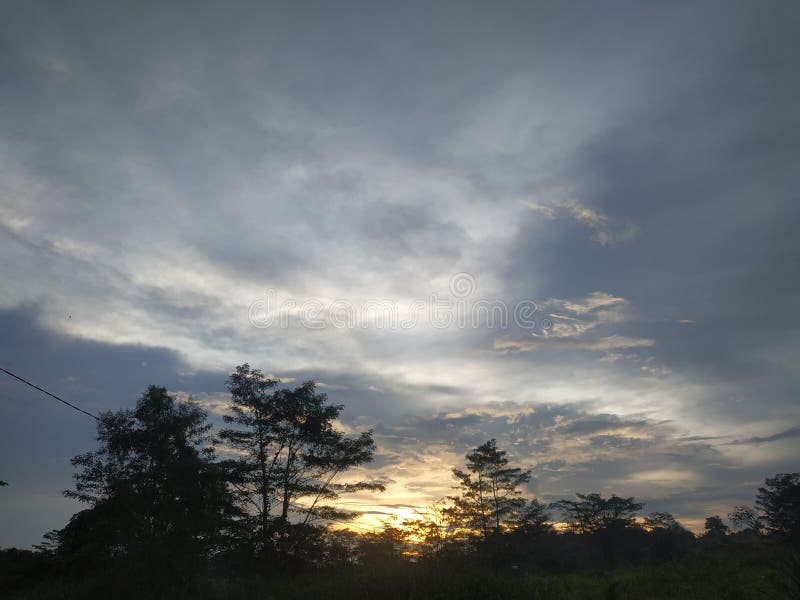 Beautiful Hidden Golden Sky Light Stock Photo - Image of light ...