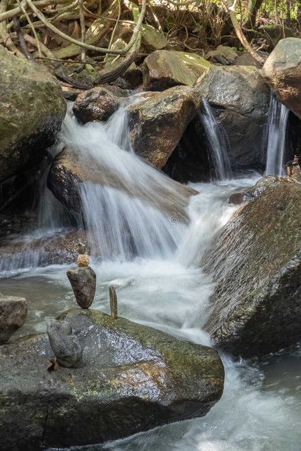 Beautiful Hidden Waterfall in the Forest Stock Image - Image of cascade ...