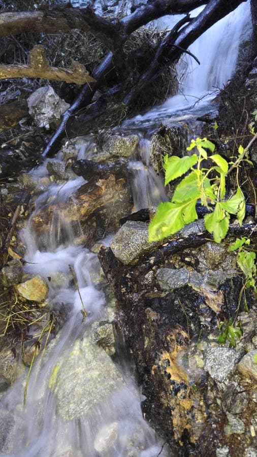 Waterfall of mount baldy stock image. Image of mount - 140594957