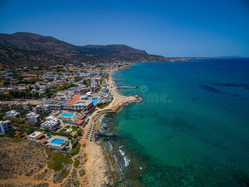 Beautiful High Angle Scenery of the Famous Island of Crete in Greece ...