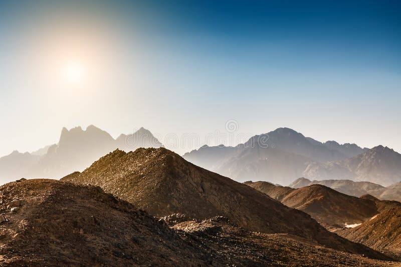 Beautiful High Mountains in the Arabian Desert Stock Image - Image of ...