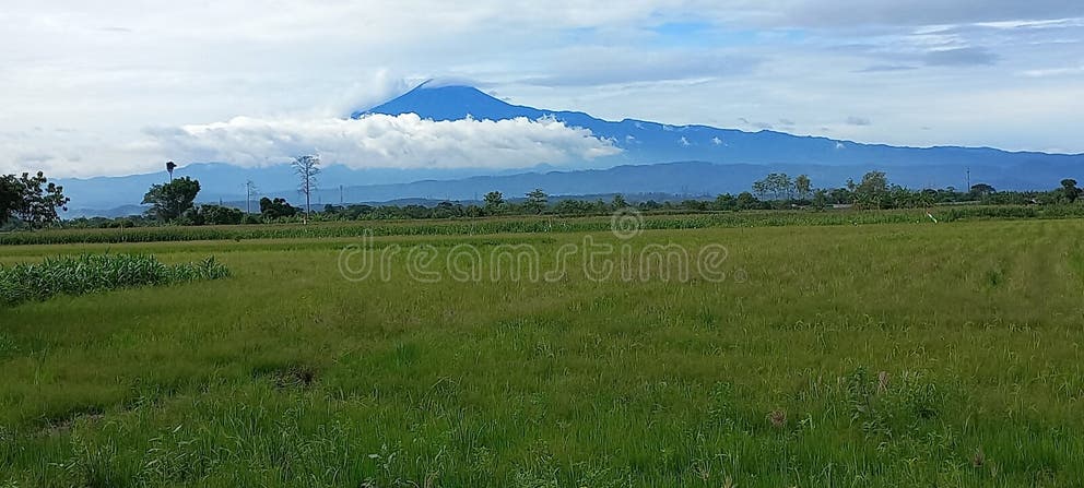 The Beautiful Highest Mountain in Central Java Stock Image - Image of ...