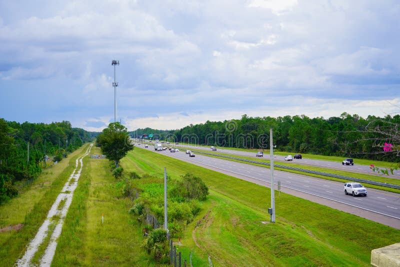 A Beautiful Highway in Florida Stock Image - Image of blue, ocean ...